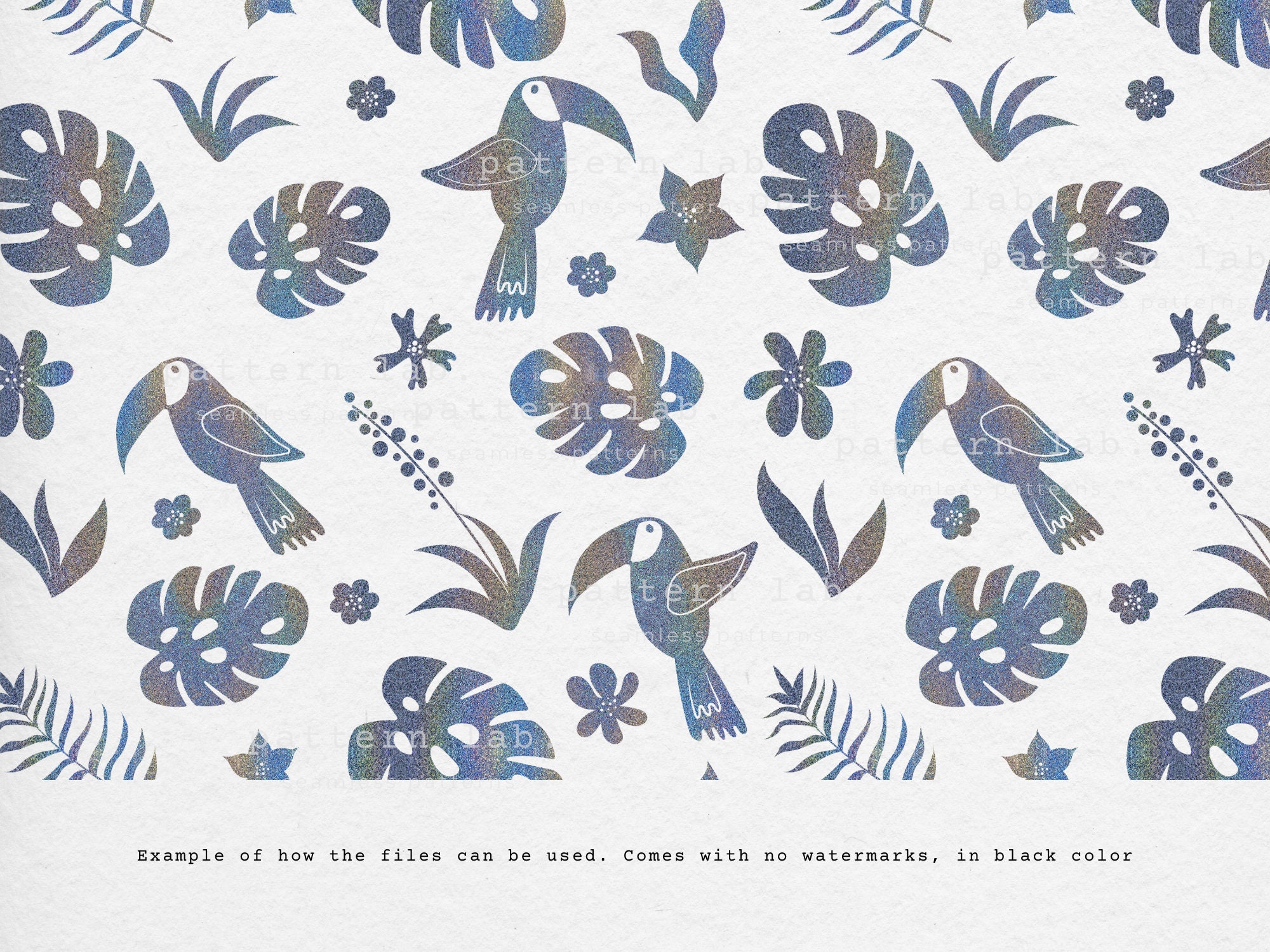 Jungle Cut File for Cricut, Silhouette Seamless Pattern Svg Dxf Png Eps ...