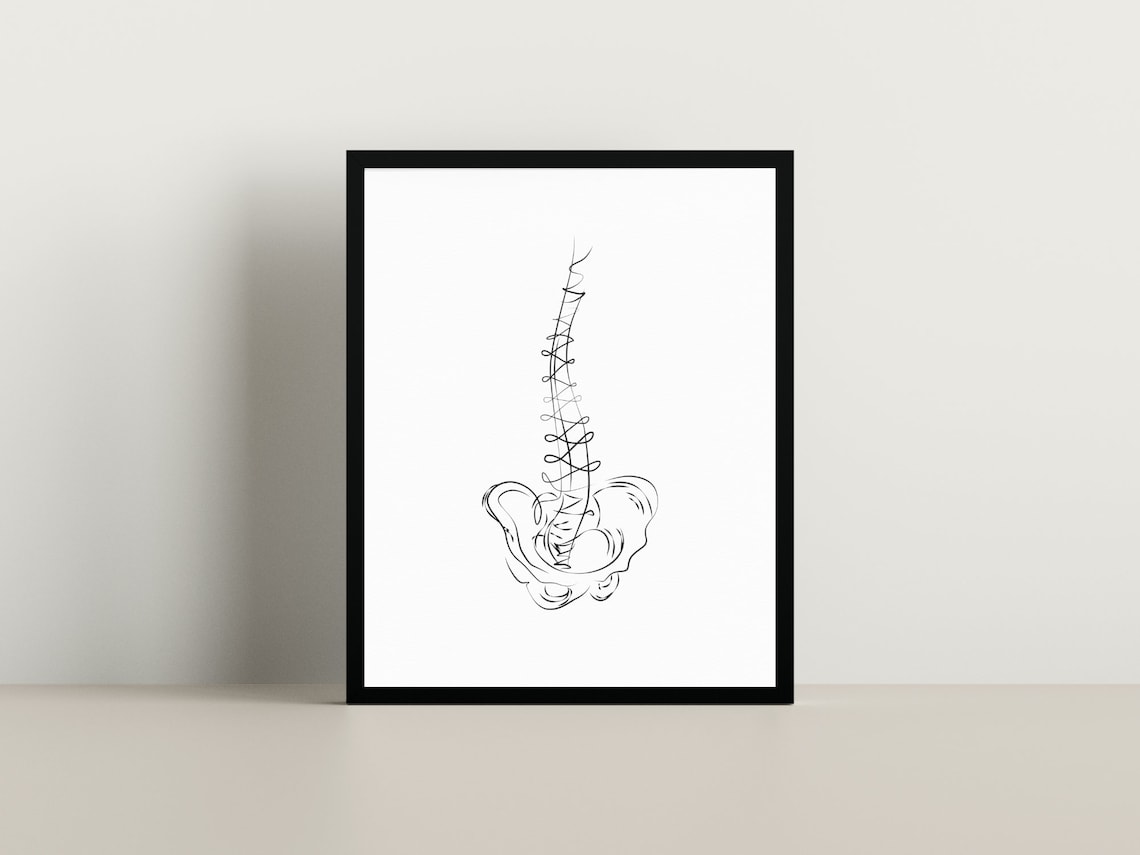Spine Chiropractor Printable Art Health Care Business, Minimalistic ...