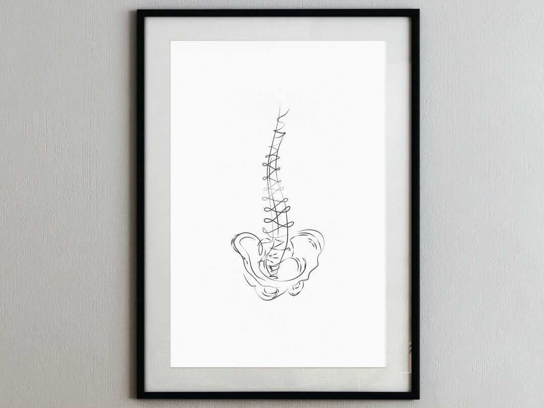 Spine Chiropractor Printable Art Health Care Business, Minimalistic ...