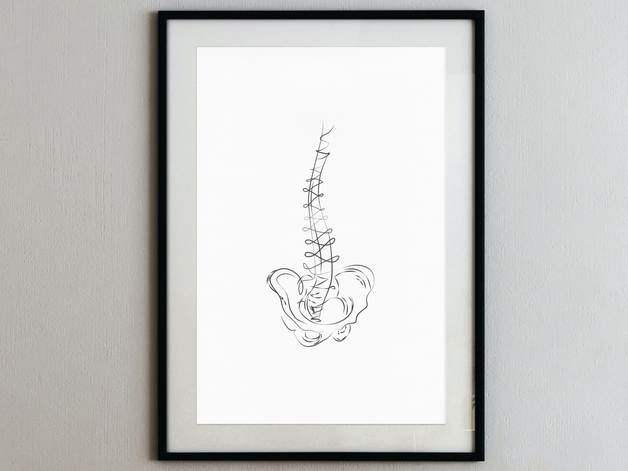 Spine Chiropractor Printable Art Health Care Business, Minimalistic ...