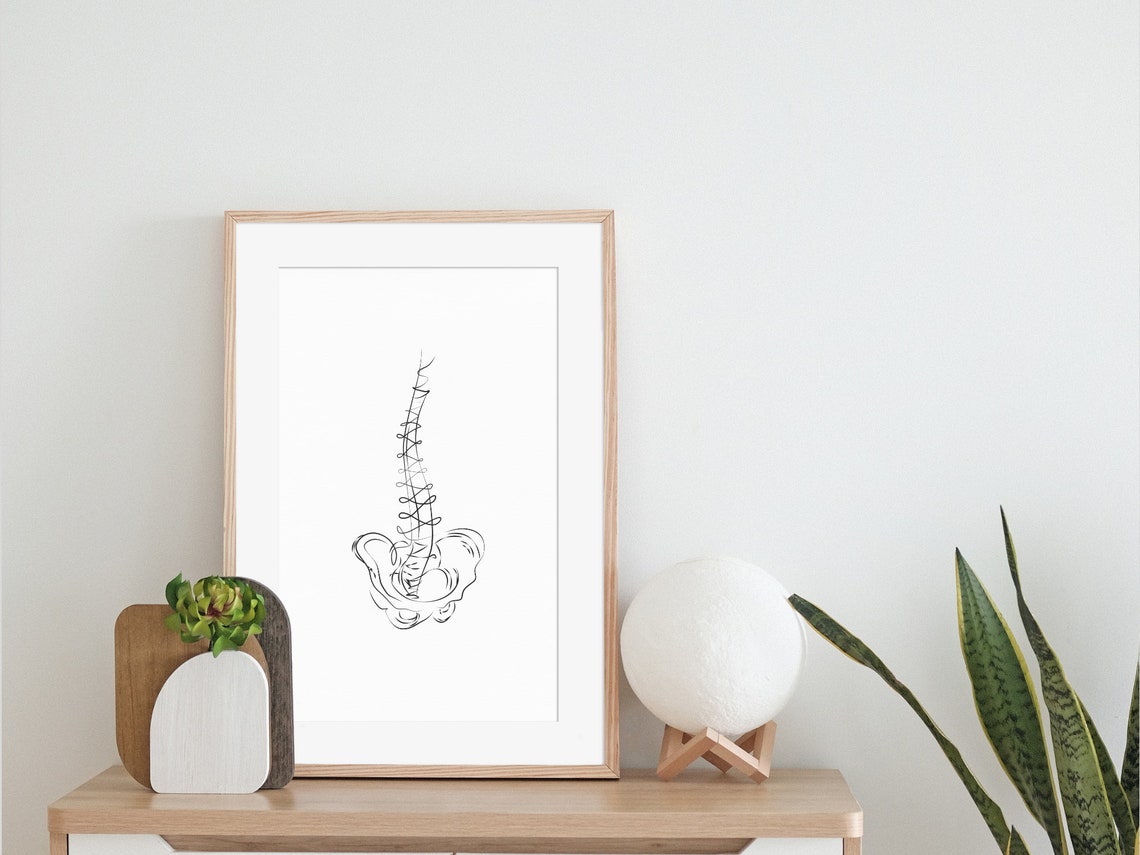 Spine Chiropractor Printable Art Health Care Business, Minimalistic ...