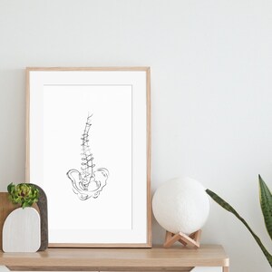 Spine Chiropractor Printable Art Health Care Business, Minimalistic ...