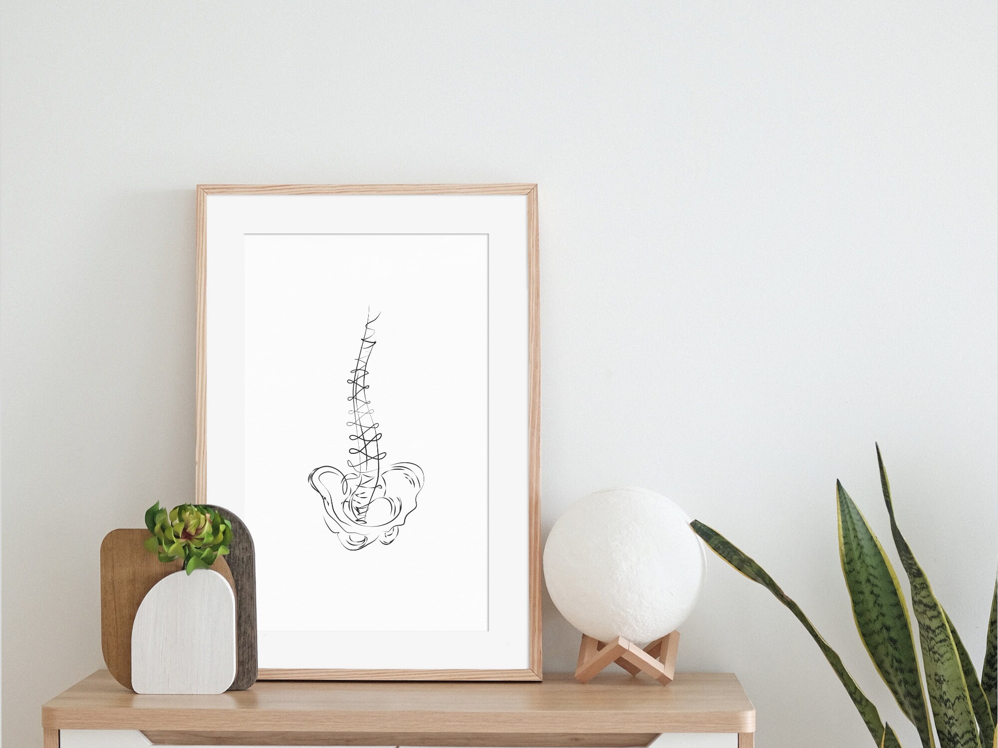 Spine Chiropractor Printable Art Health Care Business, Minimalistic ...