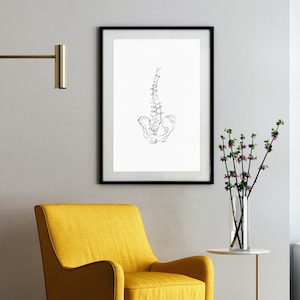 Spine Chiropractor Printable Art Health Care Business, Minimalistic ...