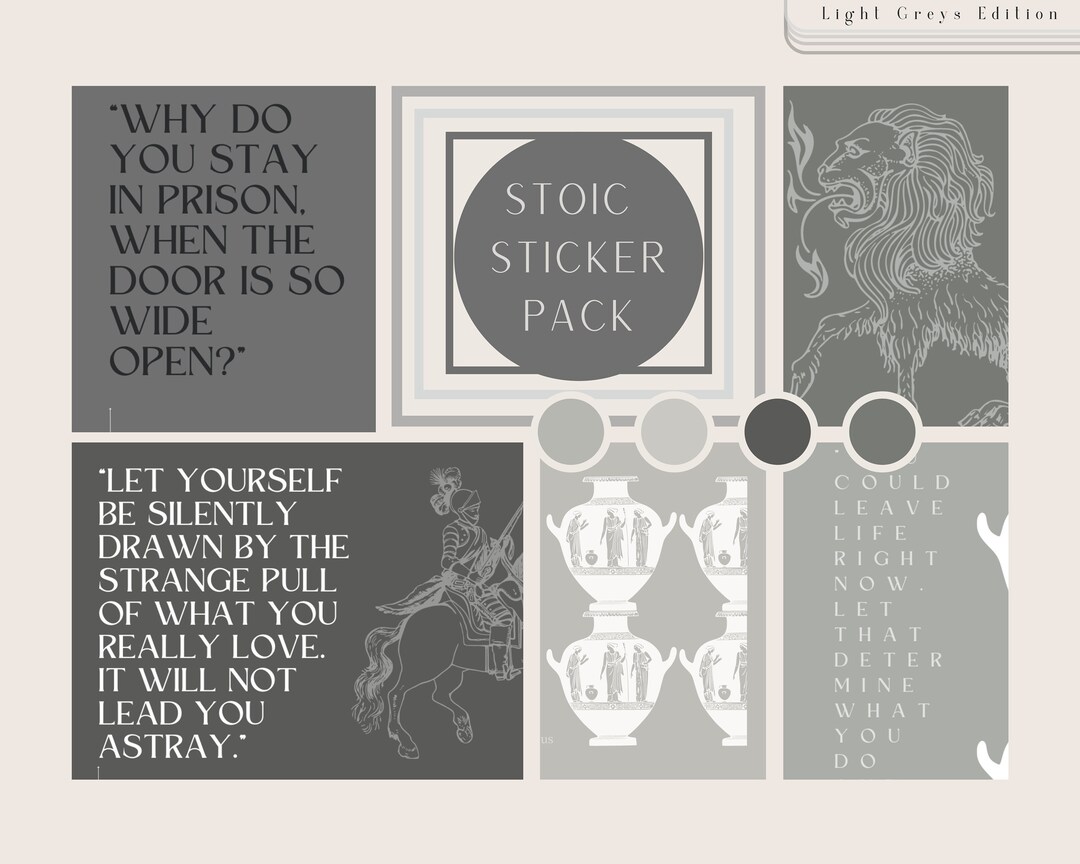 Motivational Stoic Quote Stickers- 2000+ Precropped PNG Stickers Made ...