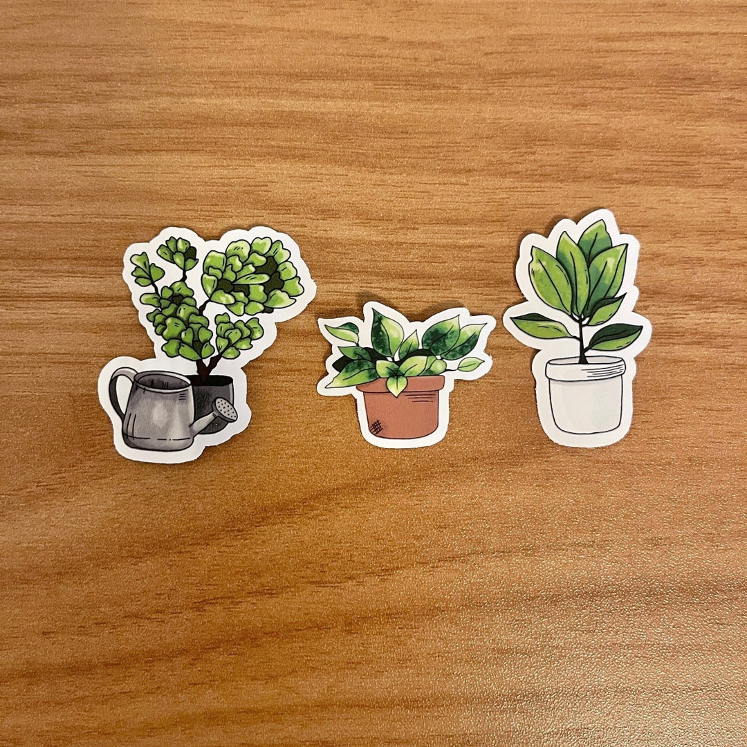 Plant Die Cut Stickers pack of 9 Bullet Journal Stickers, Planner ...
