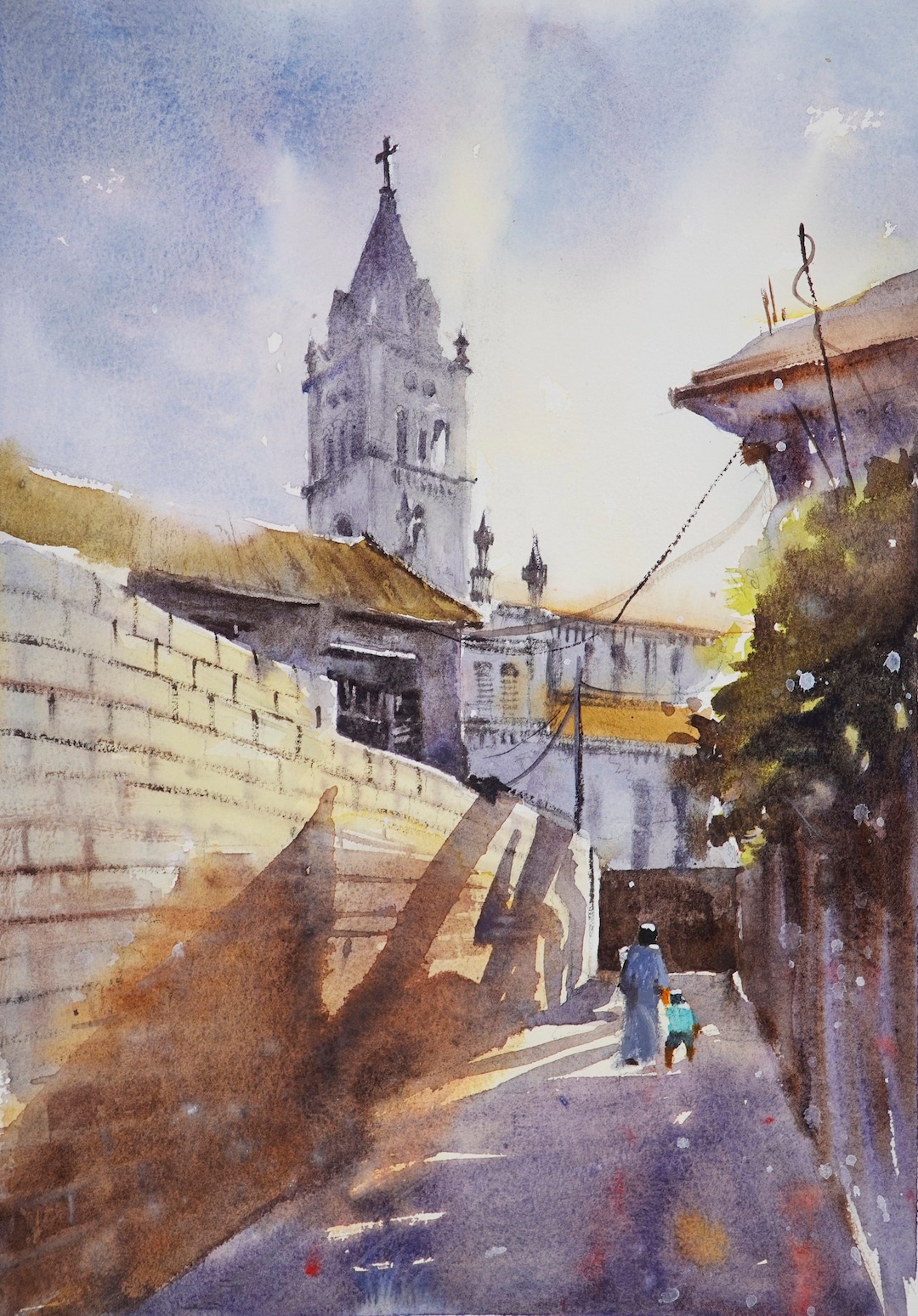 Wedding, Church Portrait, Wedding Gift , Watercolor Church, Wedding ...