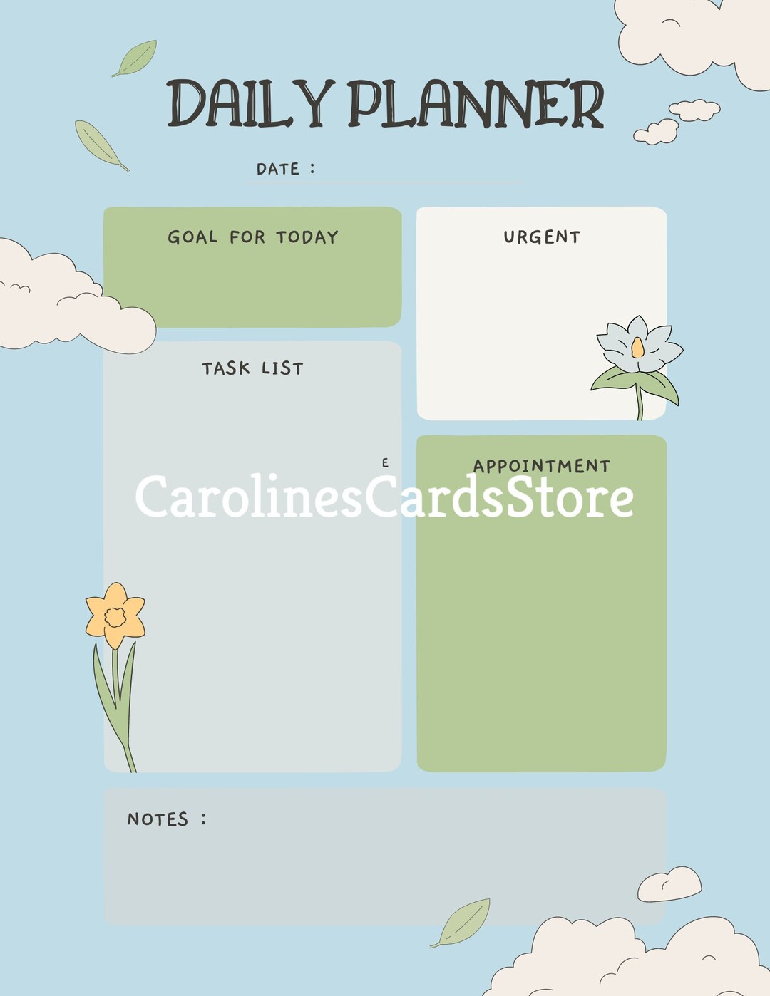 Cute Digital Daily Planner - Etsy