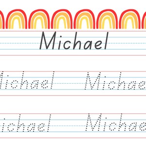 Tracing Name Worksheet - Etsy