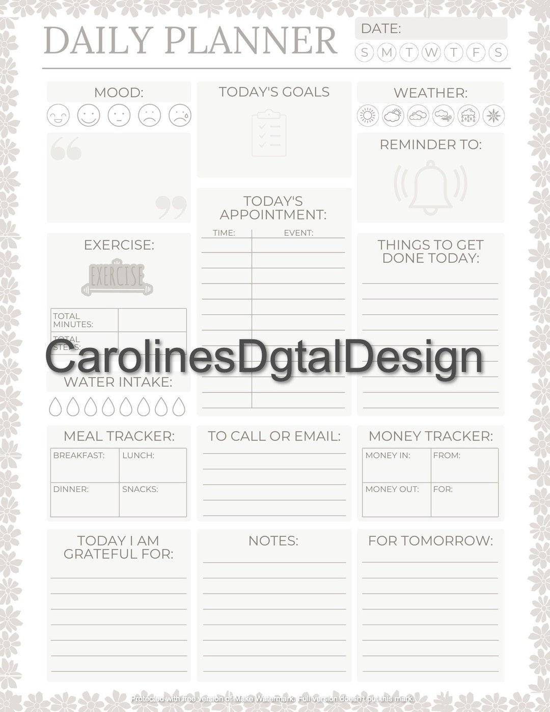 Digital Aesthetic Daily Planner - Etsy