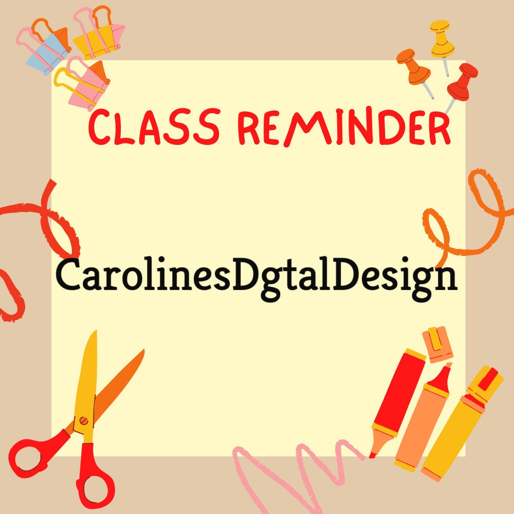 Custom Digital Classroom Reminder - Etsy