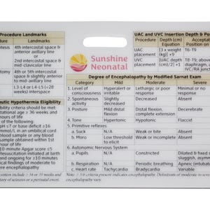 Neonatal Reference Card - NRP - Apgars - NICU Nurse - NNP - Quick Badge ...