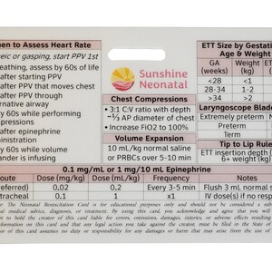 Neonatal Resuscitation Card - NRP - RN - Nicu Nurse - NNP - Quick Badge ...