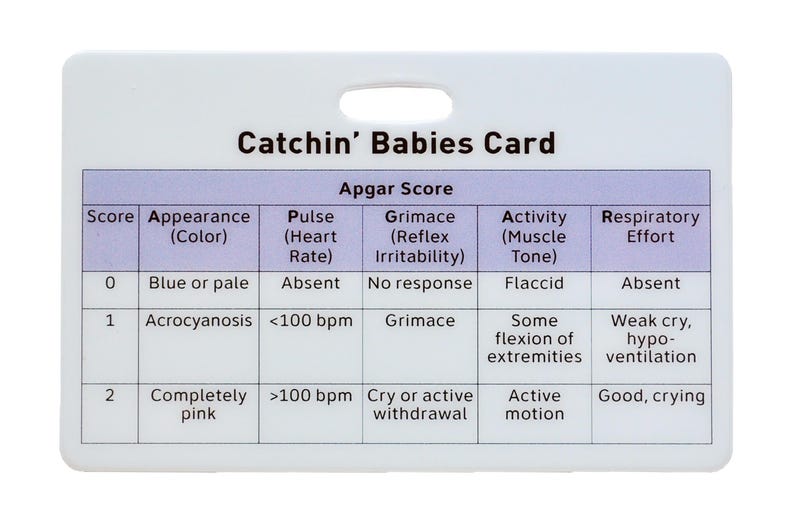 Catchin' Babies Card - Apgar - NRP - RN - Nicu Nurse - NNP - Quick ...