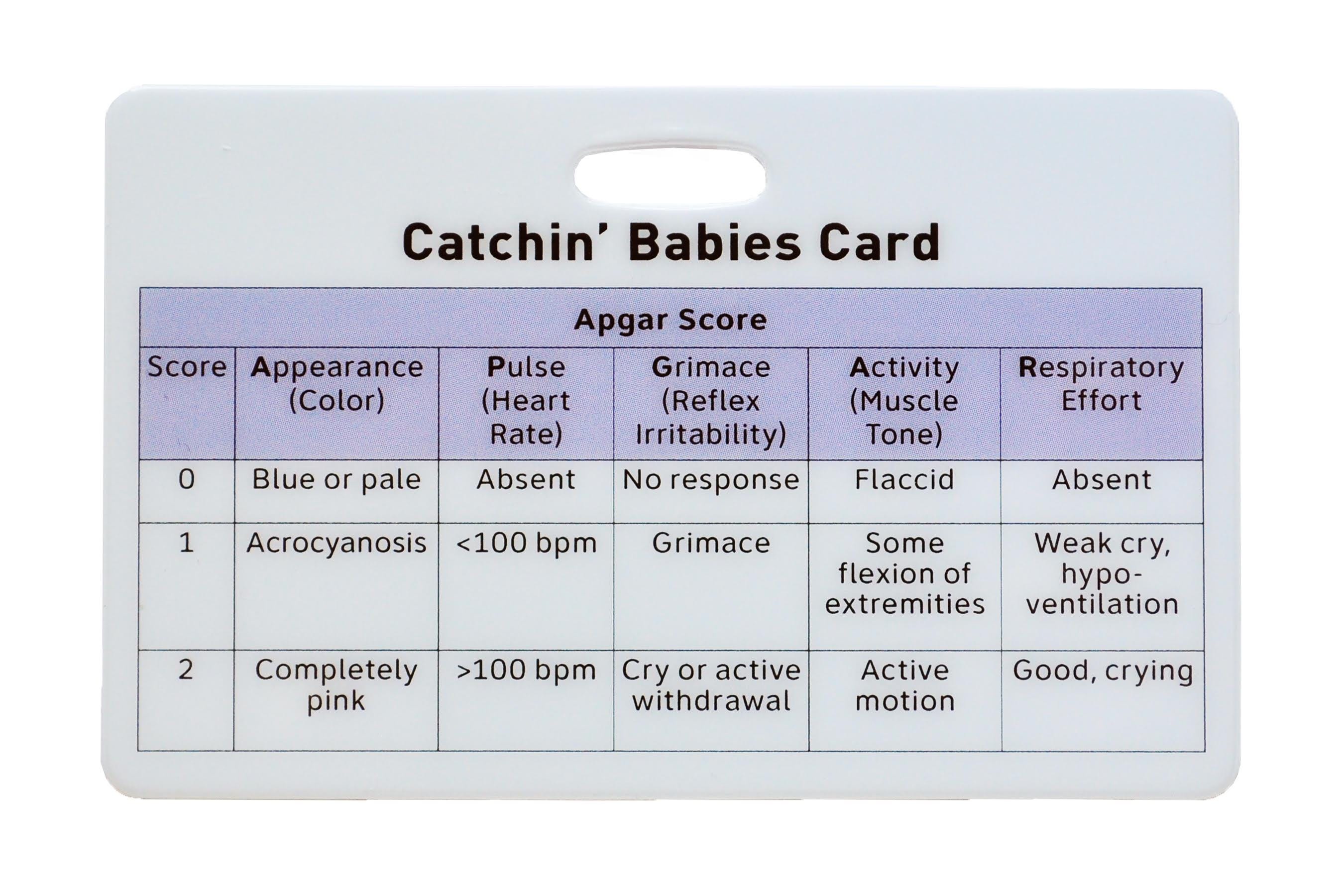 Catchin' Babies Card - Apgar - NRP - RN - Nicu Nurse - NNP - Quick ...