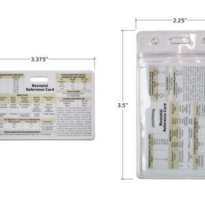 Neonatal Reference Card - NRP - Apgars - NICU Nurse - NNP - Quick Badge ...