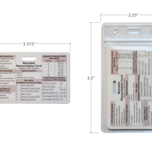 Neonatal Resuscitation Card - NRP - RN - Nicu Nurse - NNP - Quick Badge ...