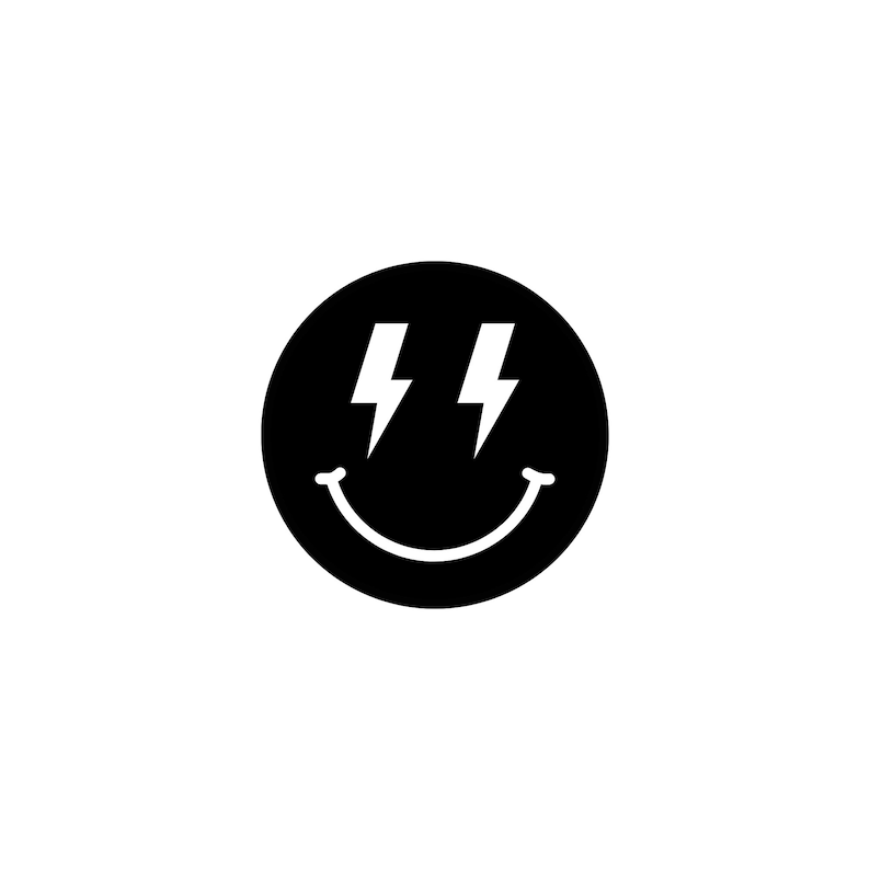Smiley Face Wall Art, Smiley Face Monogram, Happy Wall Decor, Sticker ...