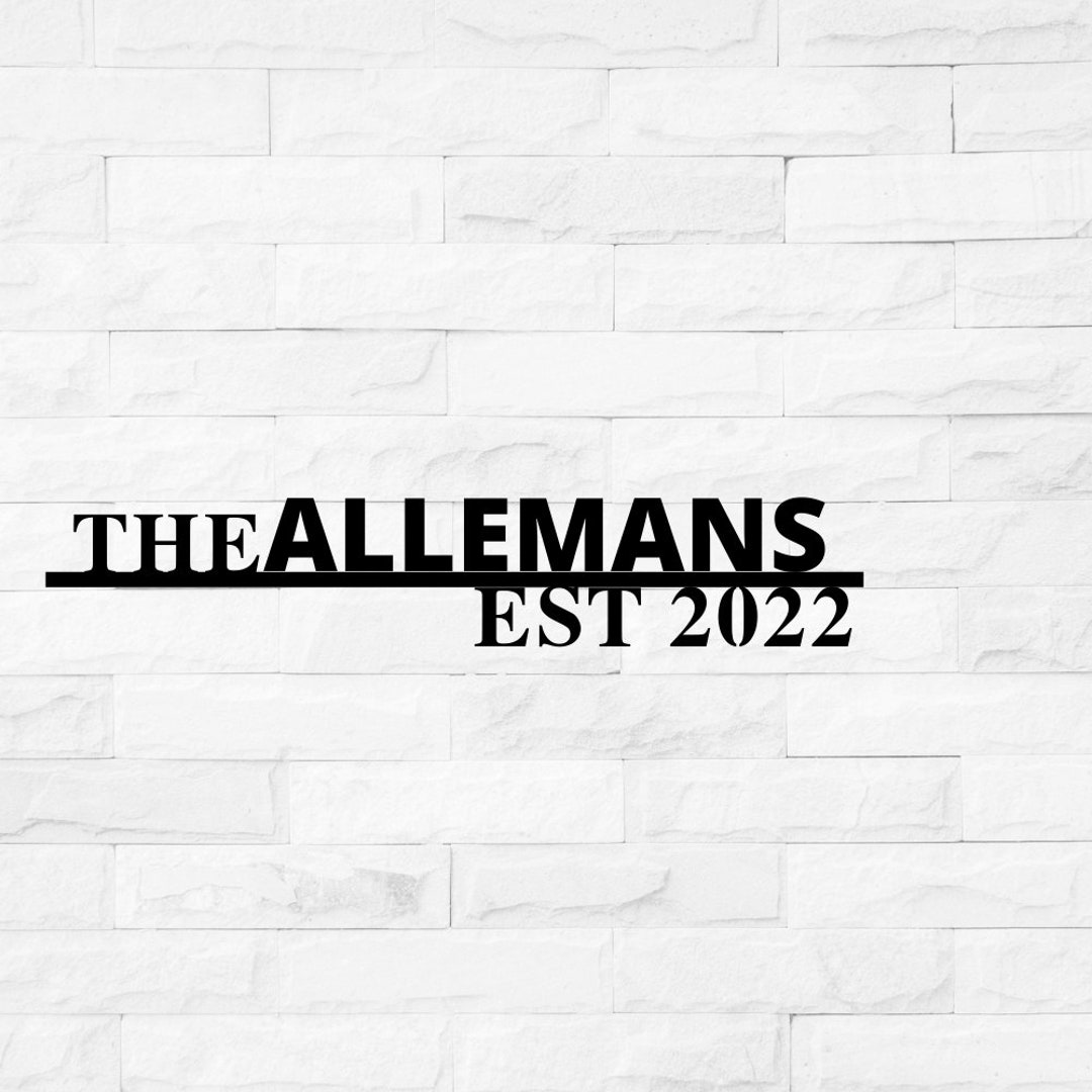 Family Name Address Sign, Metal Address Plaque for House, Last Name ...