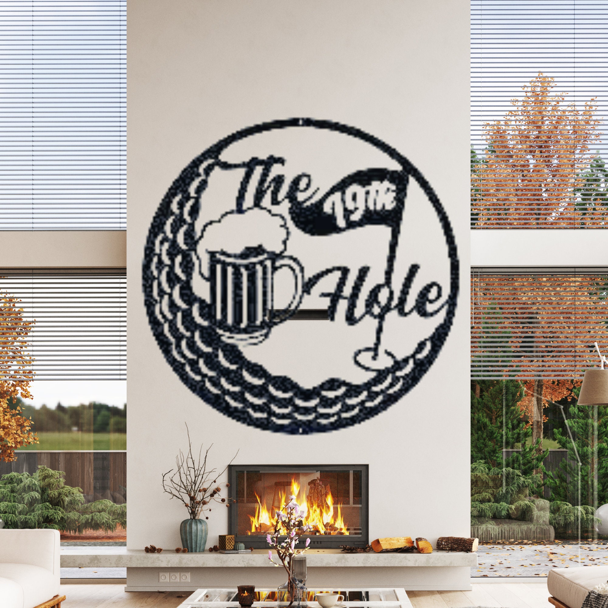 19th Hole Golf Club House Metal Art,golf Metal Wall Decor, Golf Metal ...