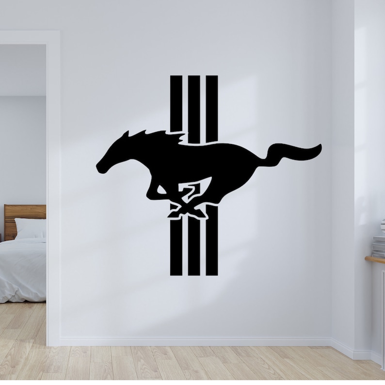 Mustang Logo Wall Art, Ford Mustang Monogram, Mustang Decor, Ford ...