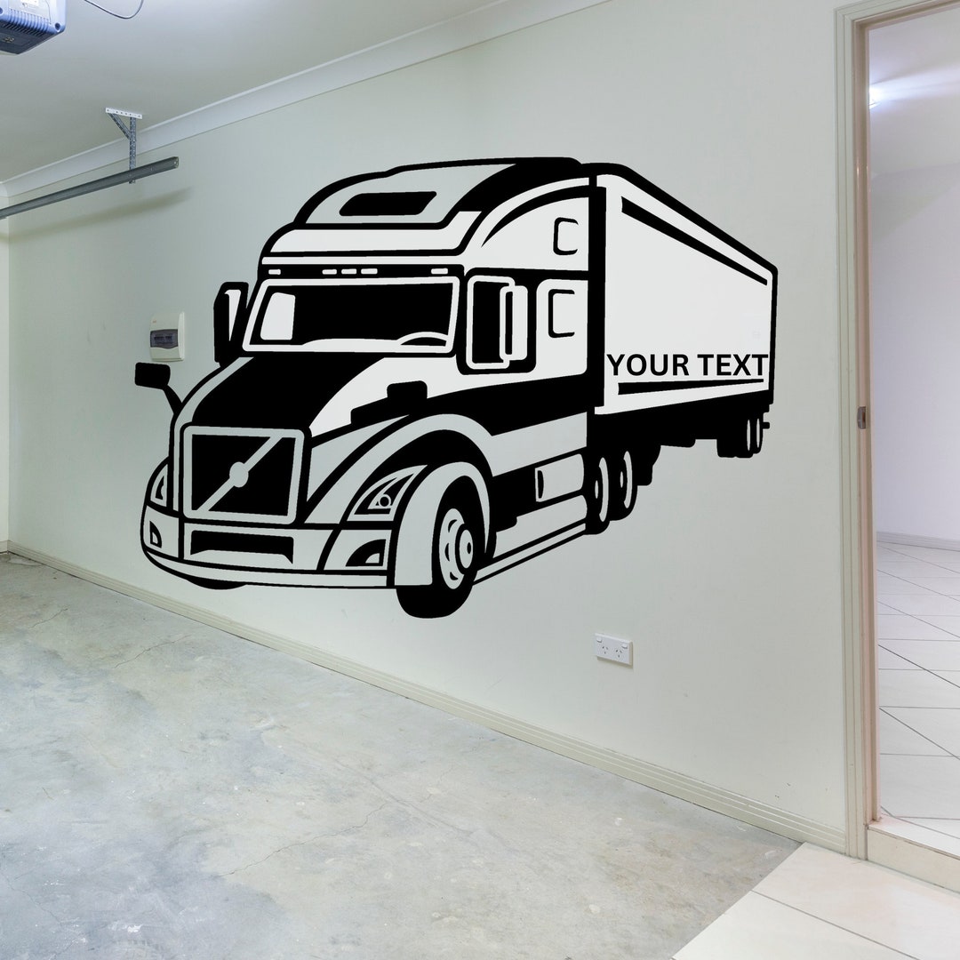 Box Trailer Semi Wall Art, Big Rig, Trucker, Metal Sign, Art, Wall ...