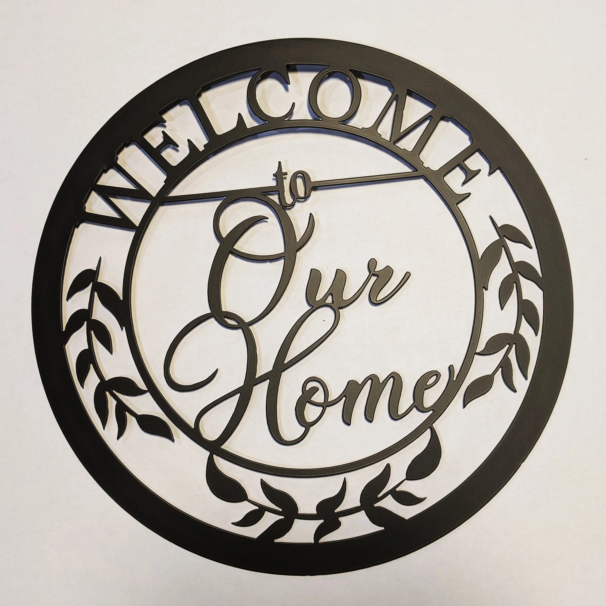 Welcome Metal Sign | Welcome Sign | Cursive Metal Sign | Home Decor ...