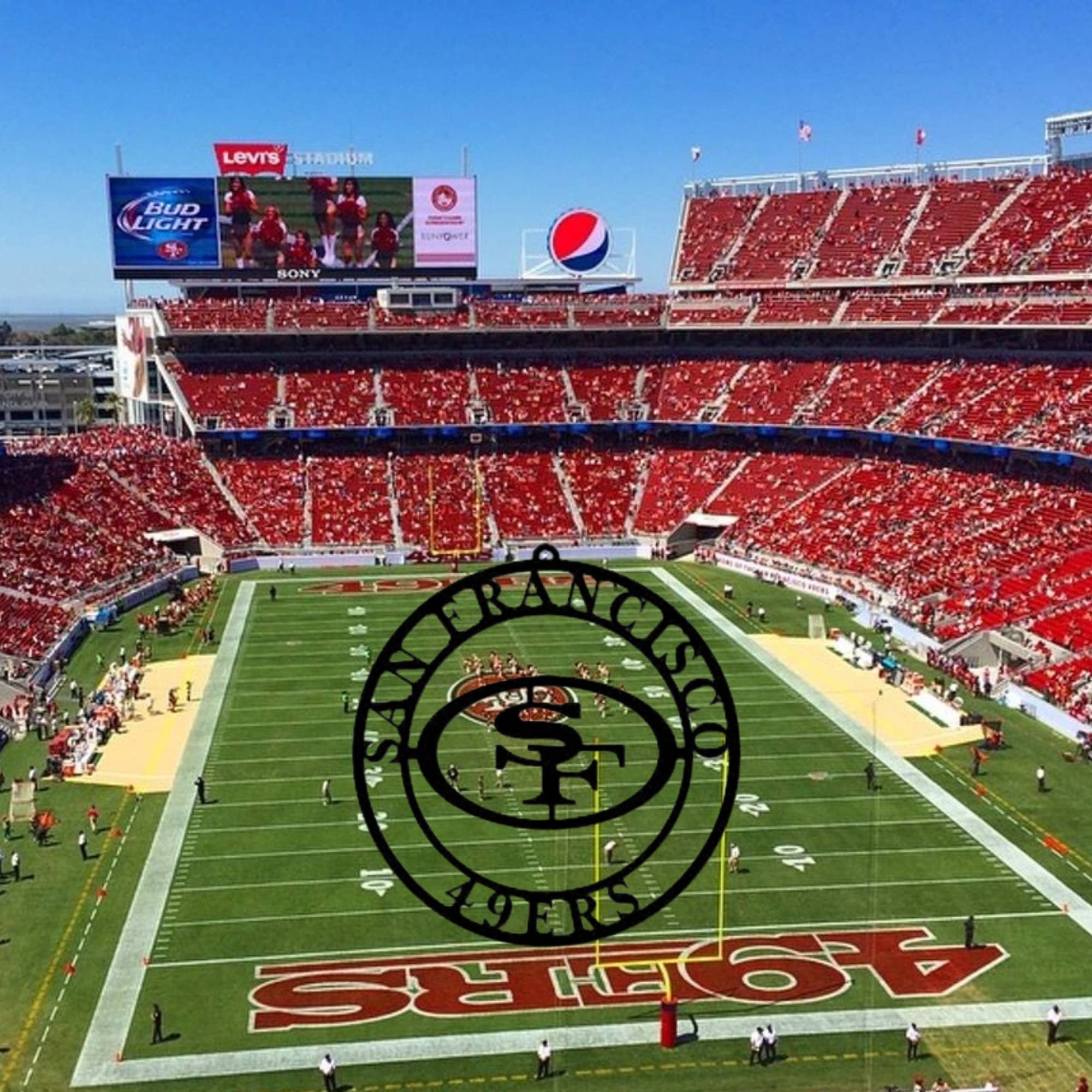 San Francisco 49ers Metal Wall Art, 49ers Football Metal Wall Decor ...