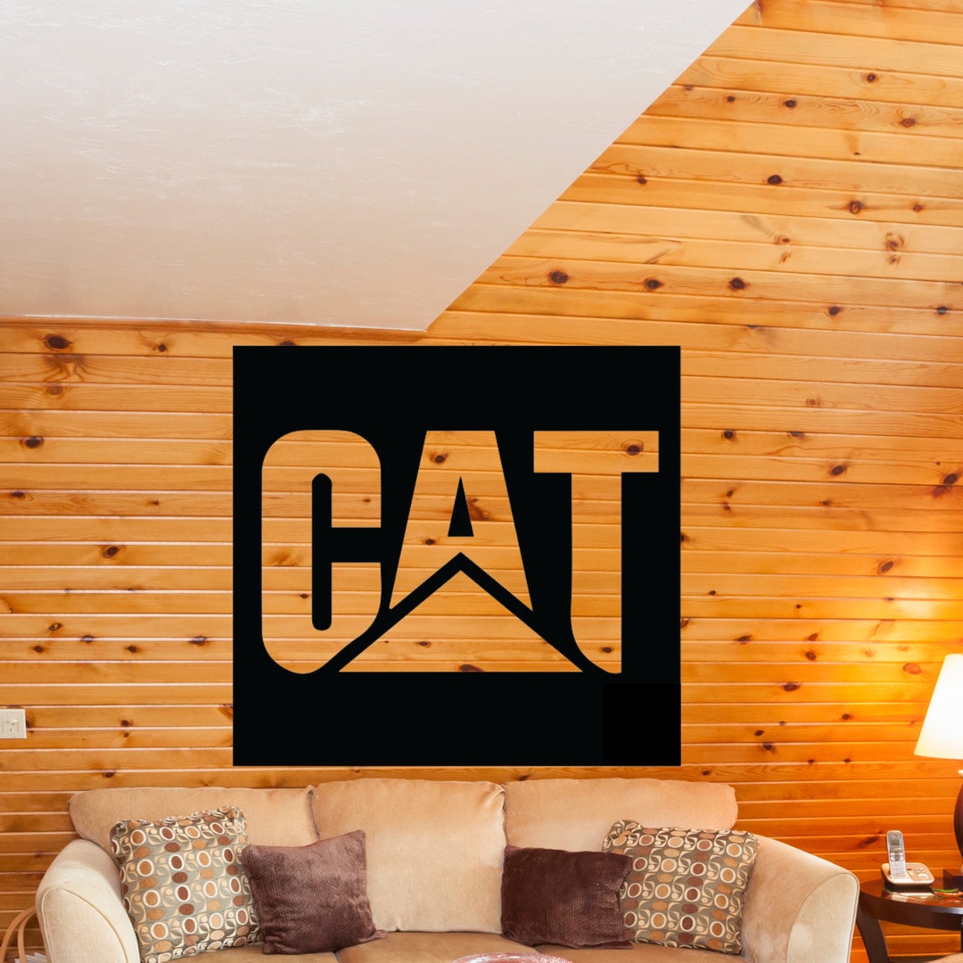 Cat, CAT Equipment Logo Wall Art, Monogram, CAT Trucker, CAT Wall Decor ...