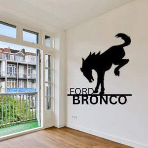 Ford Bronco Logo Wall Art, Ford Bronco Logo Monogram, Built Ford Tough ...