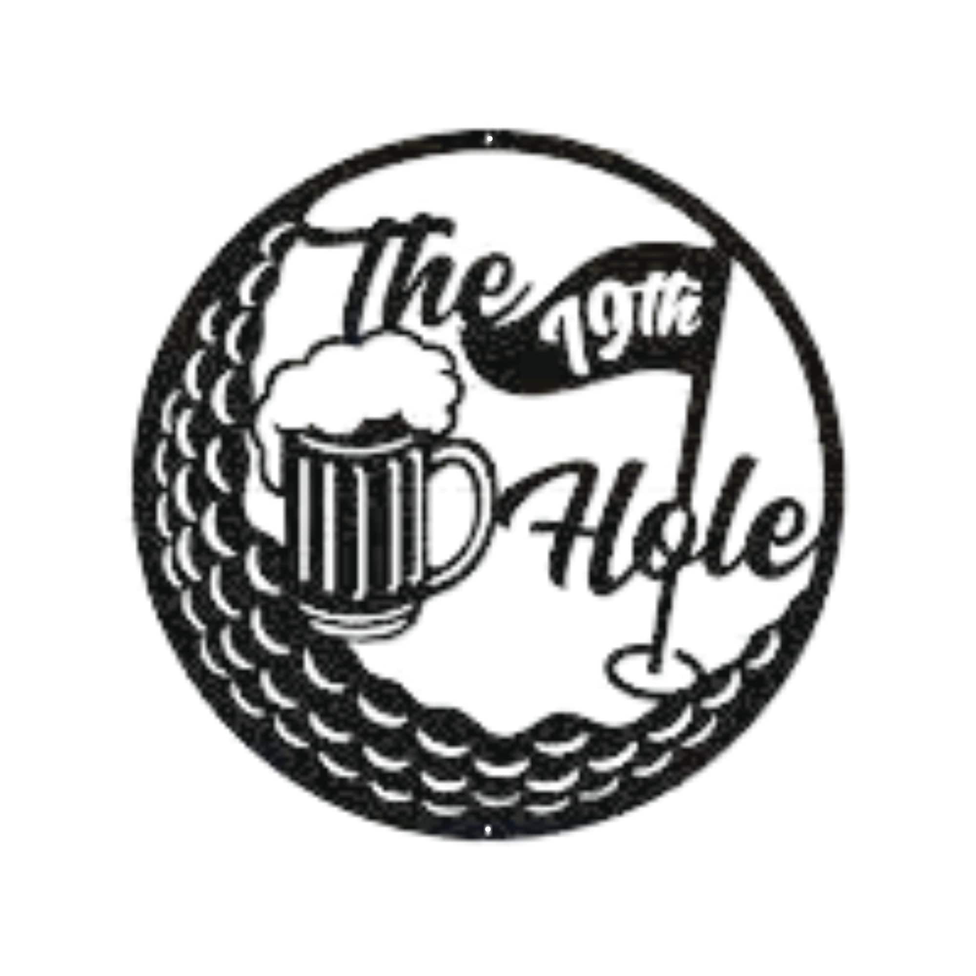 19th Hole Golf Club House Metal Art,golf Metal Wall Decor, Golf Metal ...