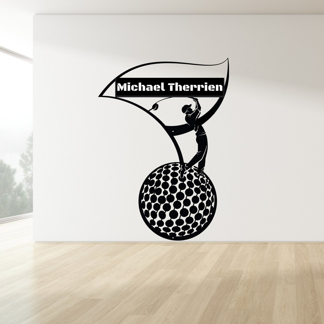 Men's Golf Custom Monogram Metal Sign, Wall Art Decor, Personalized ...