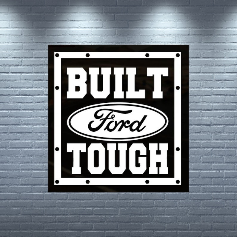 Ford Logo Wall Art, Ford Logo Monogram, Built Ford Tough Wall Decor ...