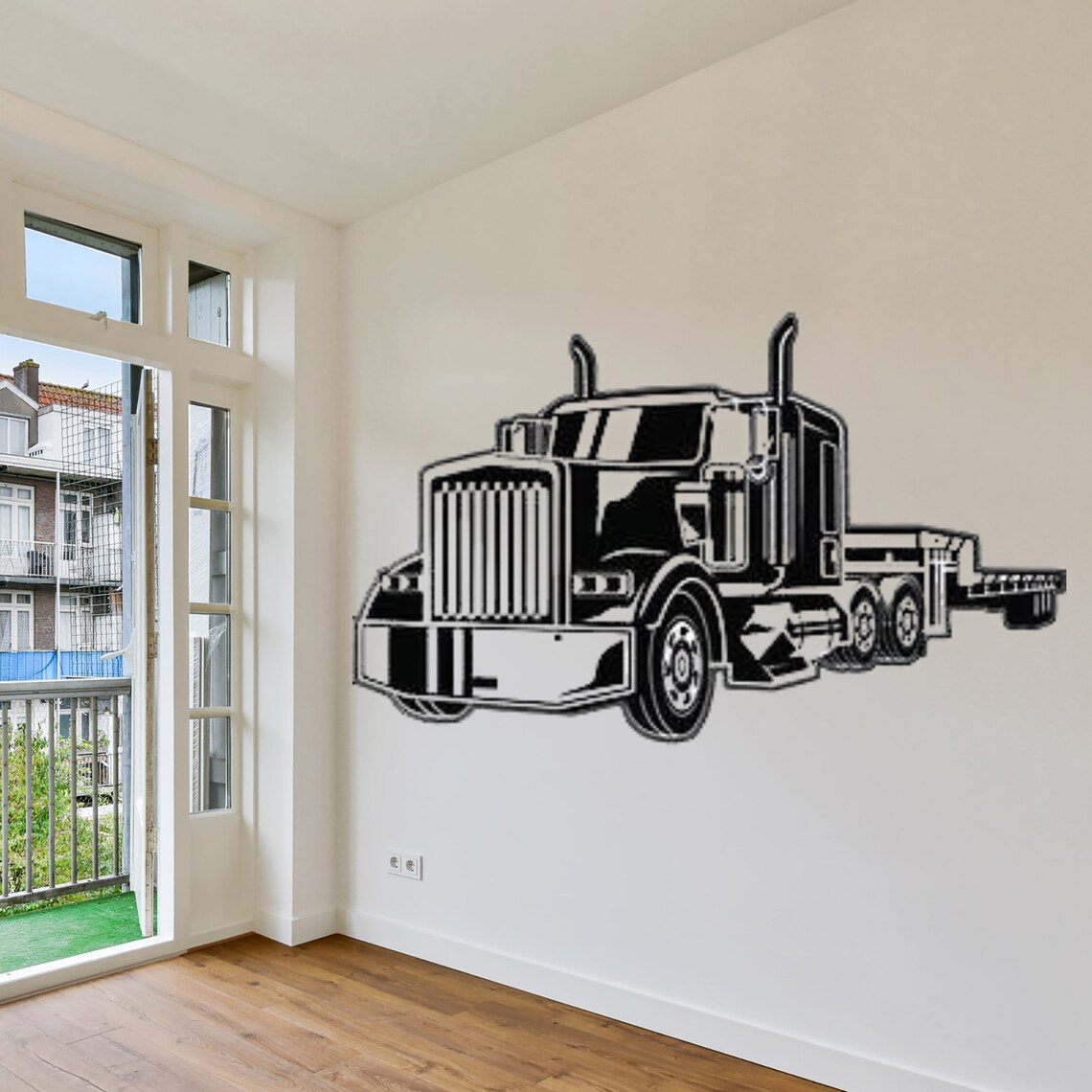 Flatbed Semi Wall Art, Big Rig, Trucker, Metal Sign, Art, Wall Decor ...