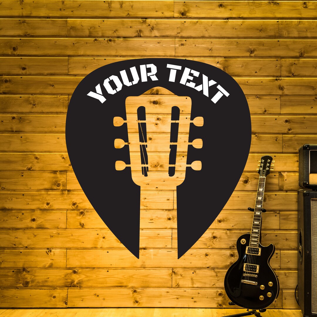 Guitar Monogram, Guitar Metal Decor, Musician Gifts, Guitar Lovers ...