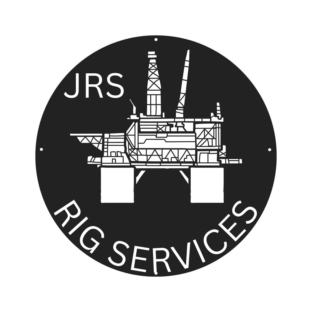 Oil Rig With Flag Metal Sign, Oil Rig American Flag, Oilfield Wall Art ...