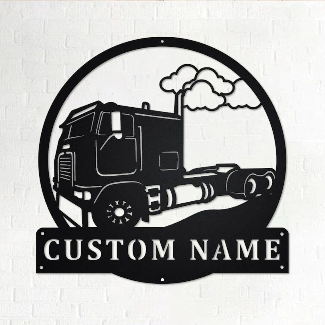 Trucker Wall Art, Big Rig, Trucker, Metal Sign, Art, Wall Decor ...