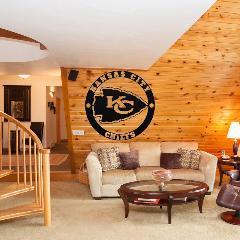 Kanasas City Chiefs Logo Metal Wall Art, Chiefs Metal Wall Decor, Pick ...