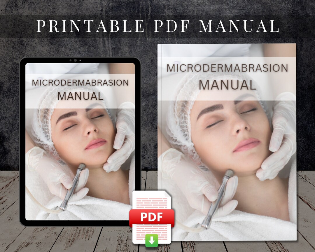 Microdermabrasion Manual Printable Course PDF Training User Guide ...