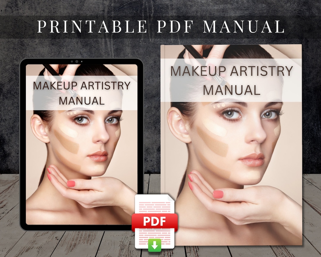 Beginner Makeup Artistry Printable PDF Course Training Manual User ...