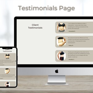 Body Contouring Website Canva Editable Sales Page Landing Page Body ...