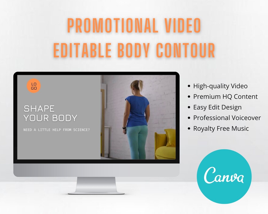 Editable in Canva Promotional Video for Body Contouring for - Etsy