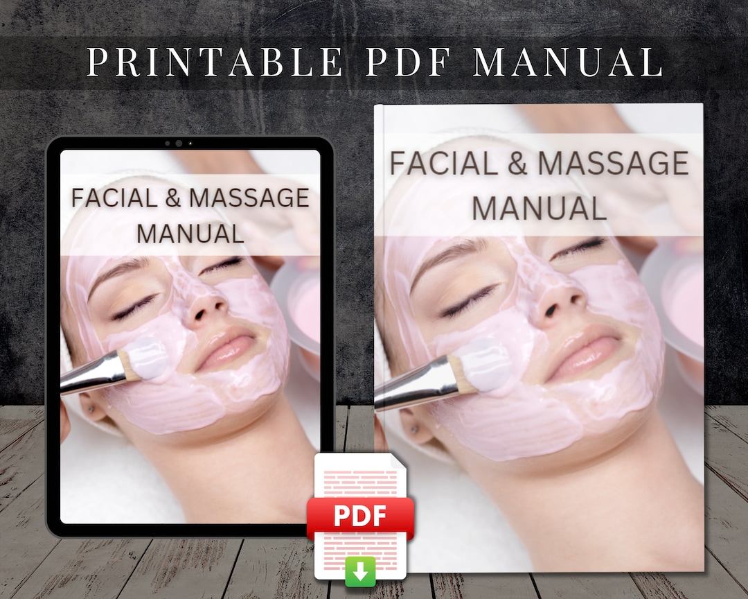 Ultimate Facial & Massage Manual Printable PDF Course Training User ...
