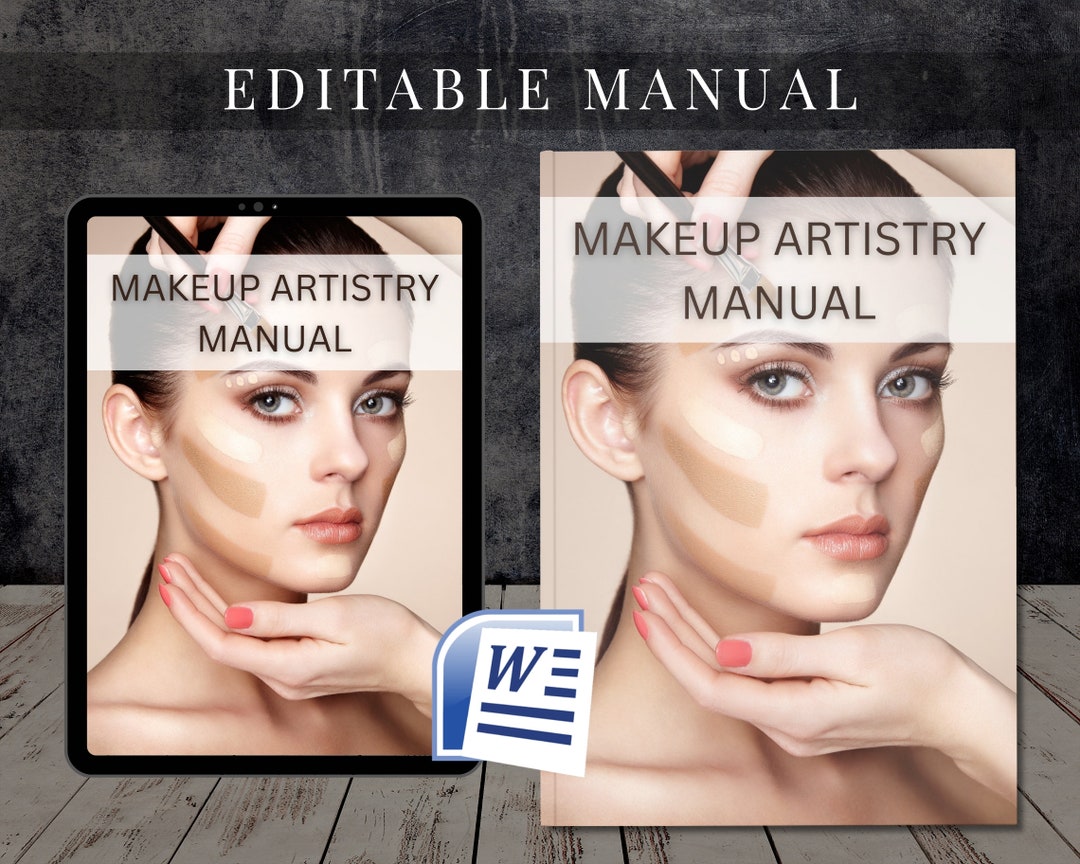 Beginner Makeup Artistry Editable MS Word Manual Course Training User ...