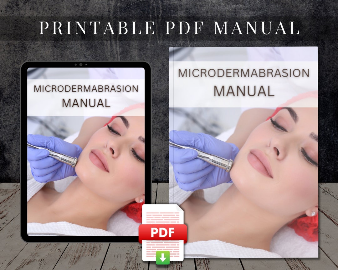 Microdermabrasion Printable PDF Course Micro Training Manual Guide Beauty Class ...