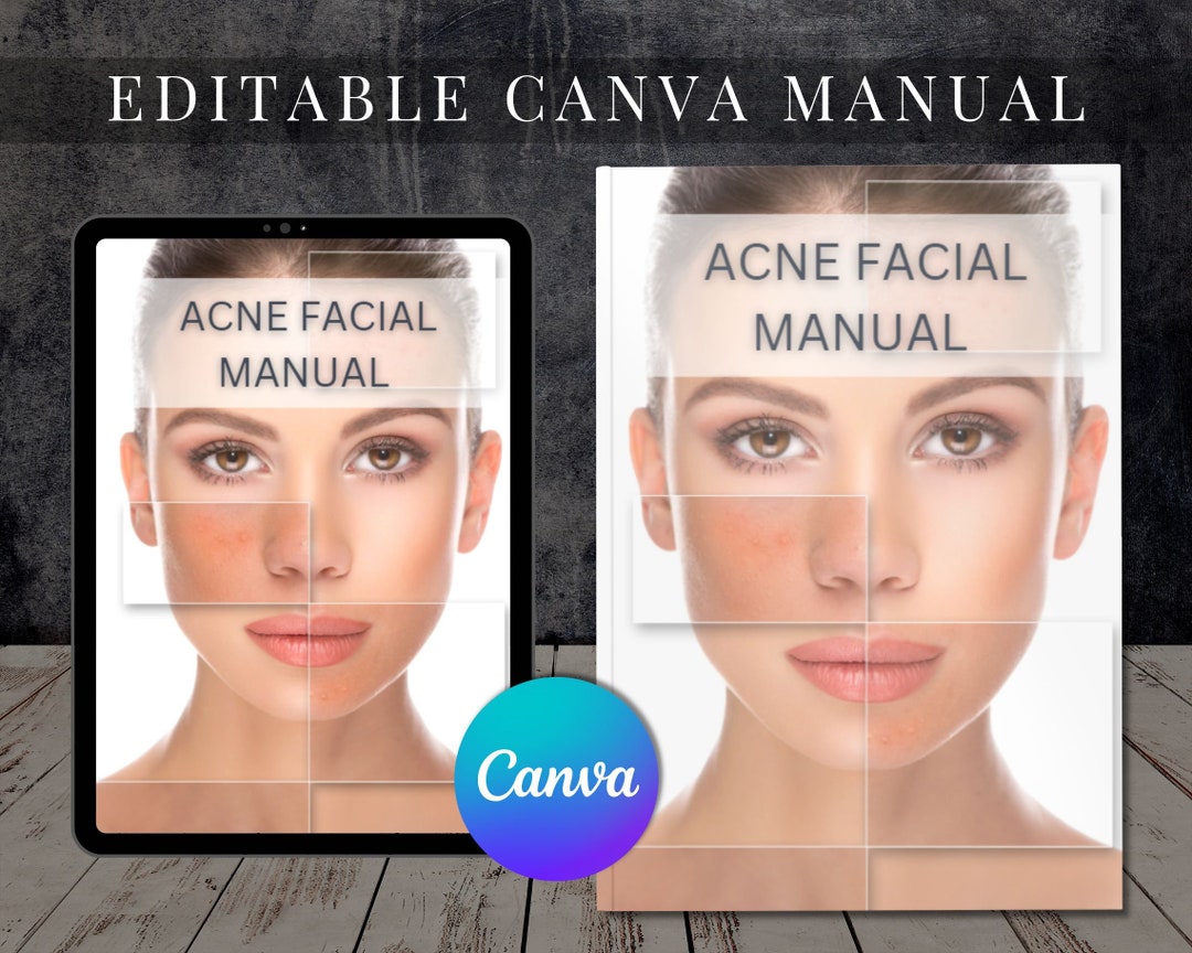 Acne Facial Canva Editable Course Training Manual User Guide - Etsy