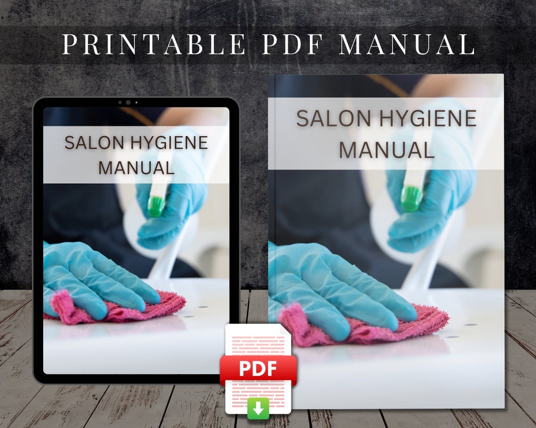 Salon Hygiene Manual Printable PDF Course Salon Hygiene Training Salon ...