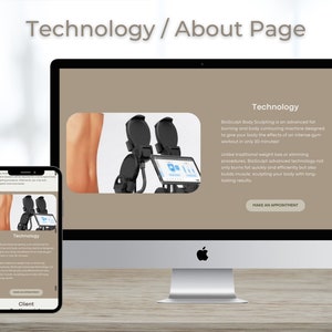 Body Contouring Website Canva Editable Sales Page Landing Page Body ...