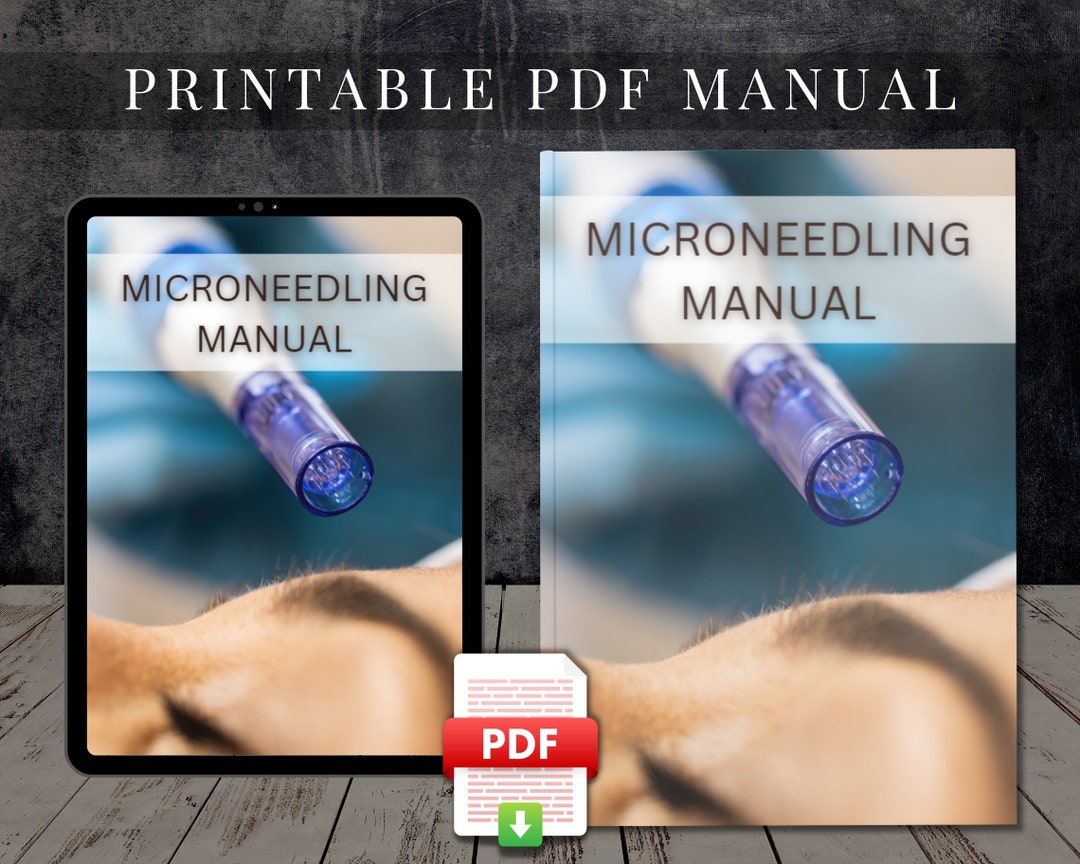 Microneedling PDF Printable Course Training Manual User Guide Class ...