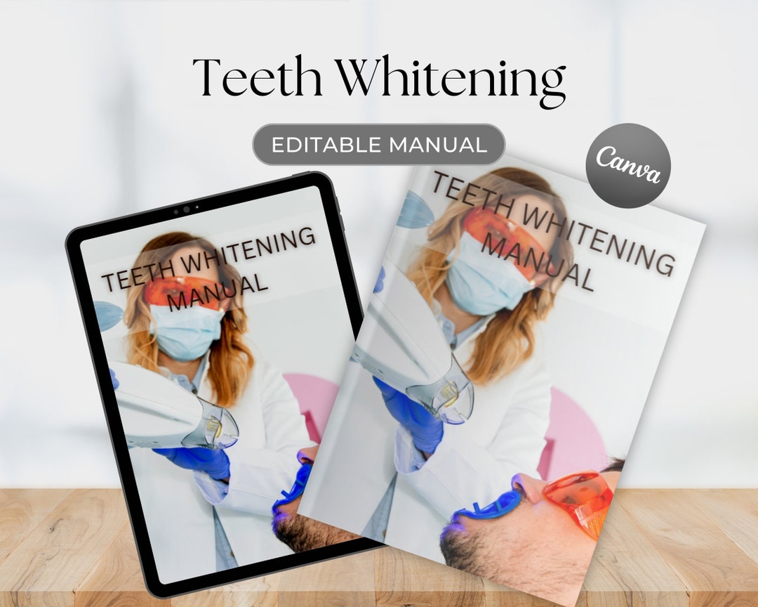 Teeth Whitening Editable Canva Training Editable Manual Course Intake ...